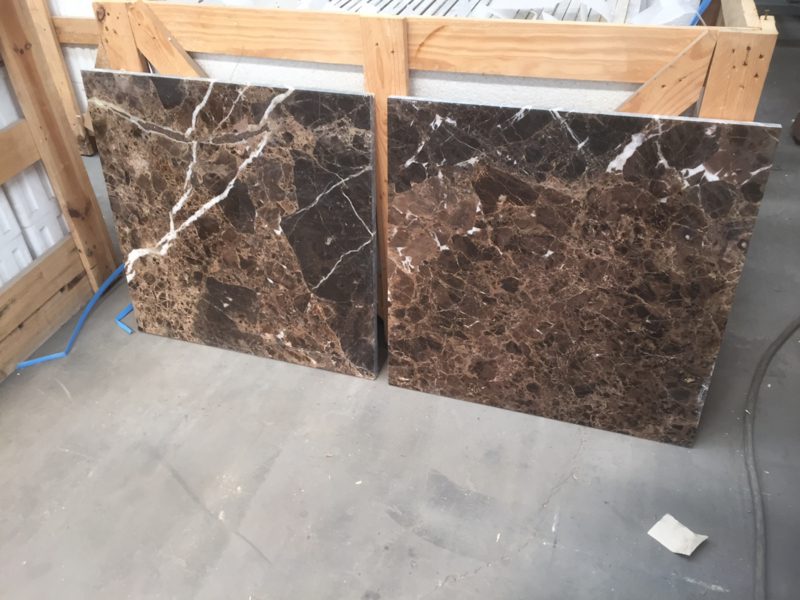 Vloertegel - Marmer Emperador - 60×60×2 cm - warm bruin glanzend ...